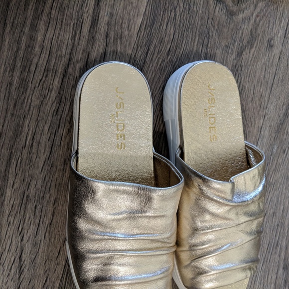 J/SLIDES | Shoes | Jslides Alura Platform Slide Sandal Metallic Gold ...